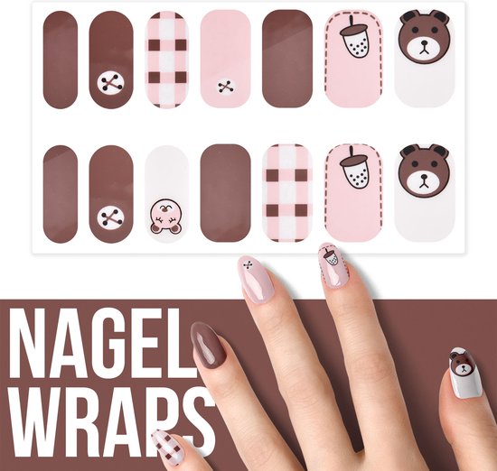 By Emily - Nagel wrap - Go Nuts | 14 stickers | Nail wrap | Nail art ...