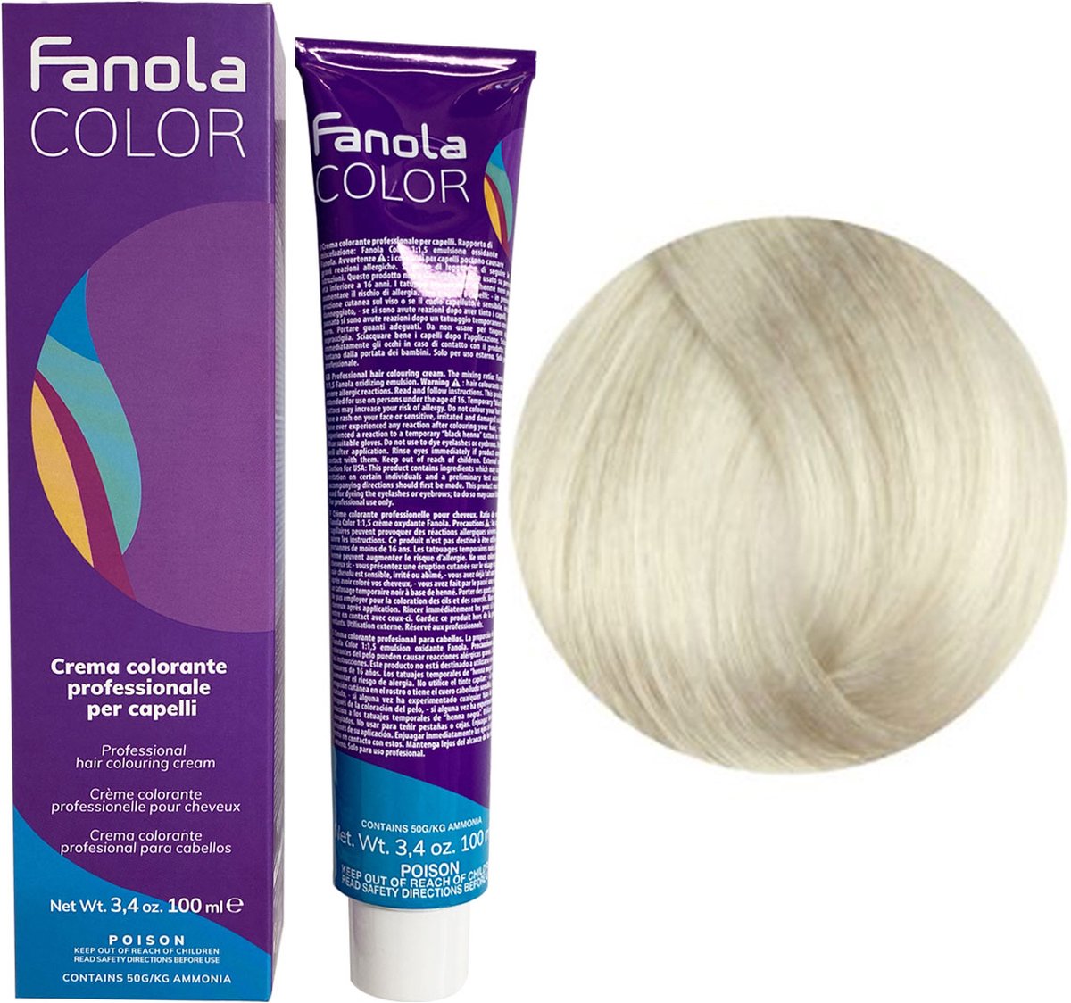 Fanola Cream Color - 100 ml - 12.2 Superlight Blonde Pearl | bol.com