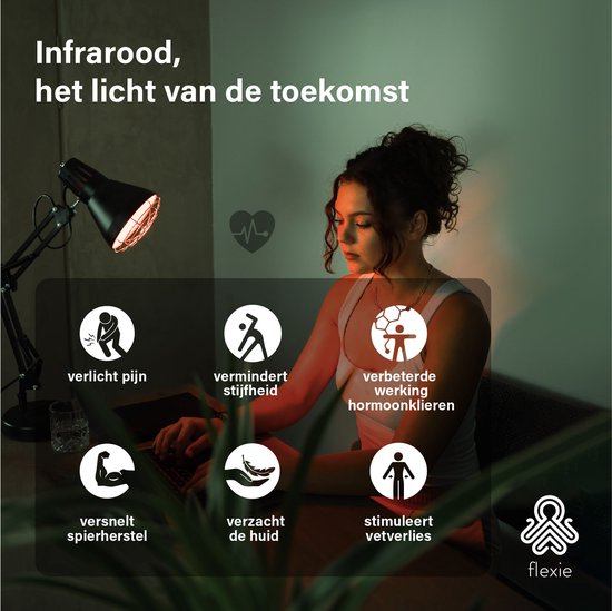 FLEXIE® Infralux 250 – Infraroodlamp met Phillips Warmtelamp - Rood ...