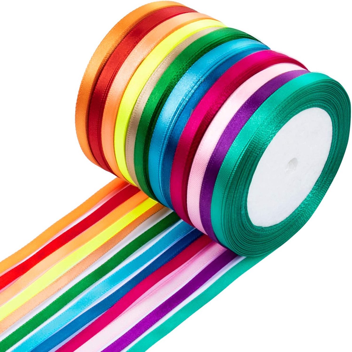 KIARA Satin and Silk Ribbon, Wedding, Decorative Gift, Roll, Packaging ...