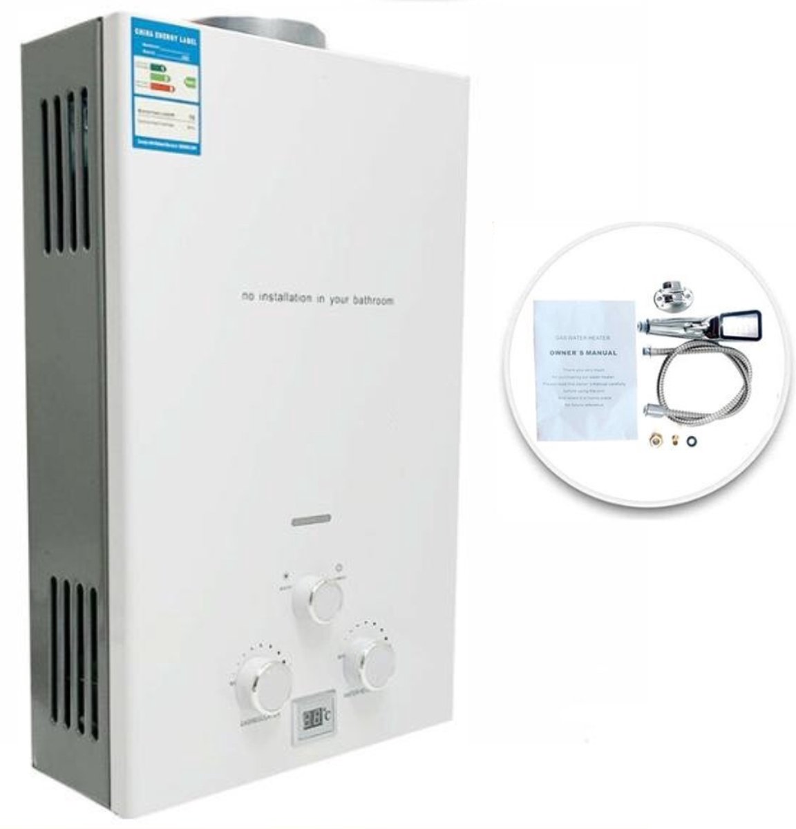 Nivard Boiler - Propaan Geiser - Camping - Instant Boiler - 18 Liter ...