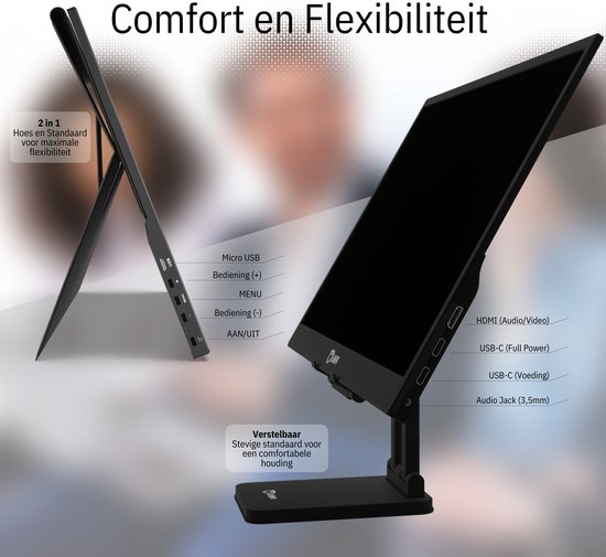 LOOV FlexDisplay Compact - Portable Monitor Touchscreen - Touch - IPS Gaming Display -... | bol