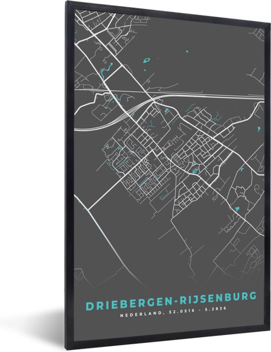 Fotolijst incl. Poster - Driebergen-Rijsenburg - Stadskaart - Kaart ...