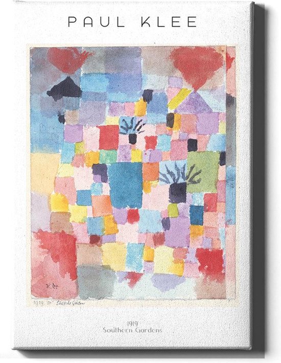 Walljar - Paul Klee - Jardins du Sud - Décoration murale - Peinture sur ...