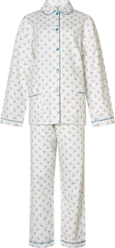 Cocodream Dames Flanel Pyjama met print Wit - maat XXL | bol