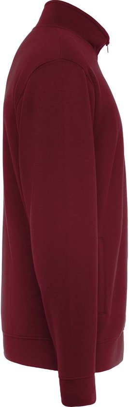 Donker Rood sweatshirt met rits en opstaande kraag model Ulan merk Roly ...