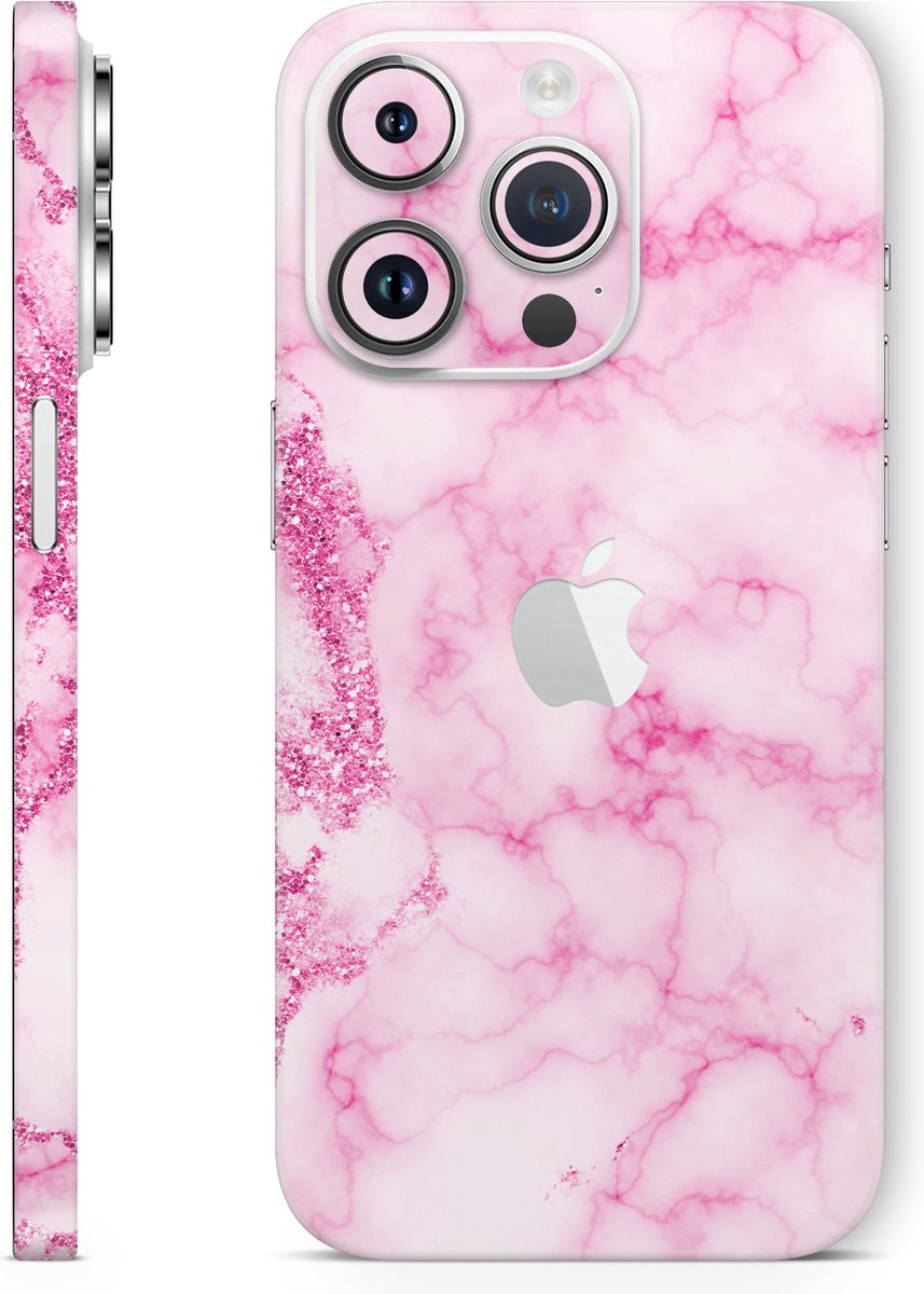 iPhone 14 Pro Skin Marmer Roze - 3M Sticker - Wrap | bol.com