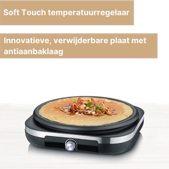 Crepe Maker - "XXL Crêpes & Galettes Maker: Krachtige 1500W Crêpe Iron ...
