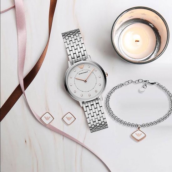 Emporio Armani Kappa AR80023 Horloge geschenkset - Staal ...
