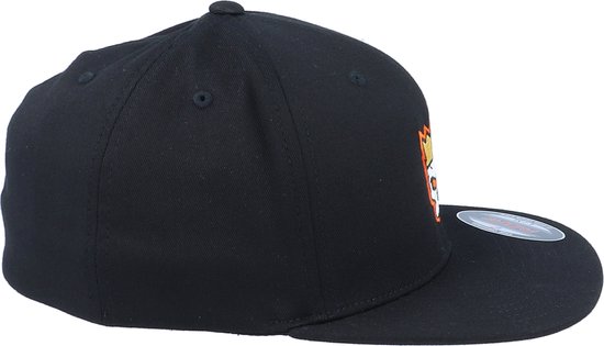 Hatstore- Skull Crown Flat Brim Black Fitted - Iconic Cap | bol