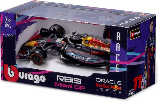 Bburago - Red Bull RB19 Miami - Max Verstappen - Winnaar van de Miami ...