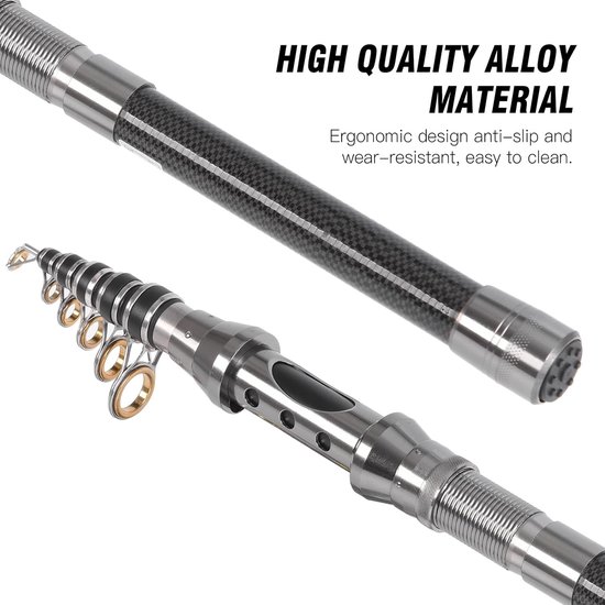 hengelset / Vishengel en haspel set - Telescopische vishengel van ...