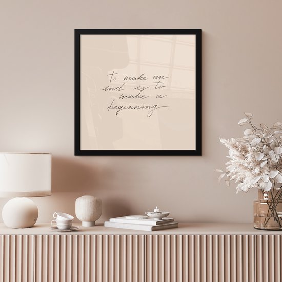 Fotolijst inclusief poster 40x40 cm - Spreuk - Foto in lijst quotes ...