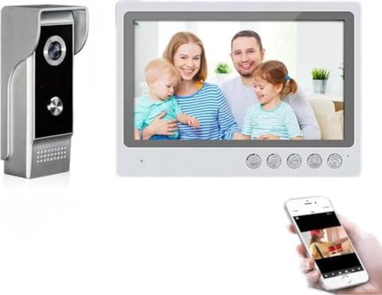 Gratyfied - Deurbel met camera en intercom - Deurbel met camera en scherm - Deurbel... | bol
