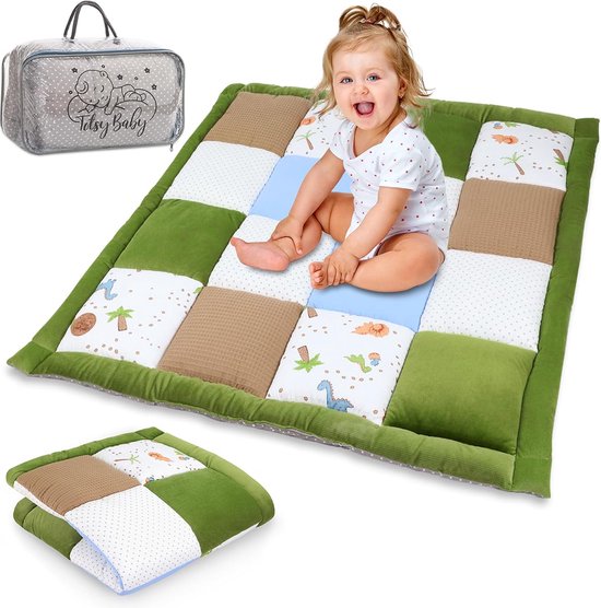 Baby kruipdeken, 120 x 120 cm, fluweel, speelmat, patchwork, speelmat ...
