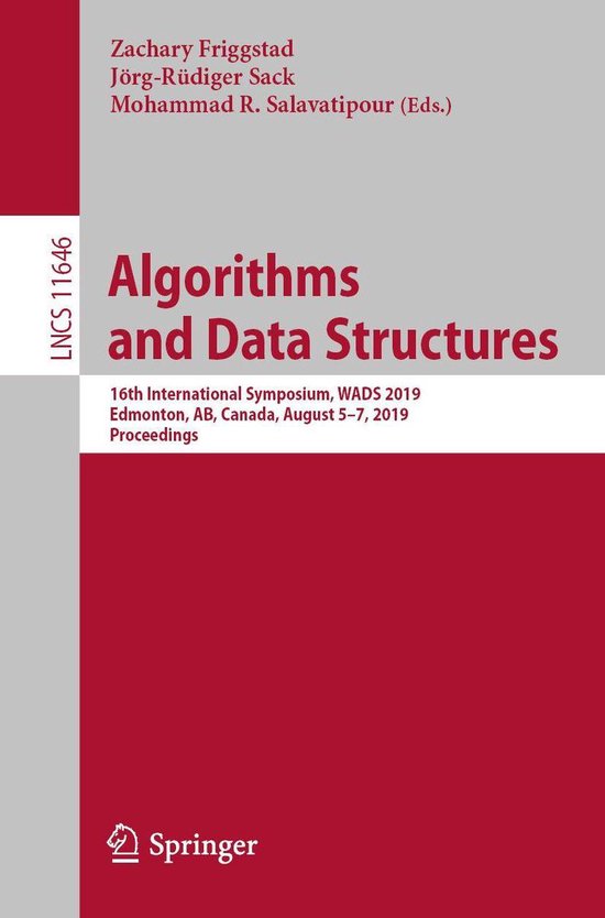 Lecture Notes In Computer Science 11646 Algorithms And Data 8732