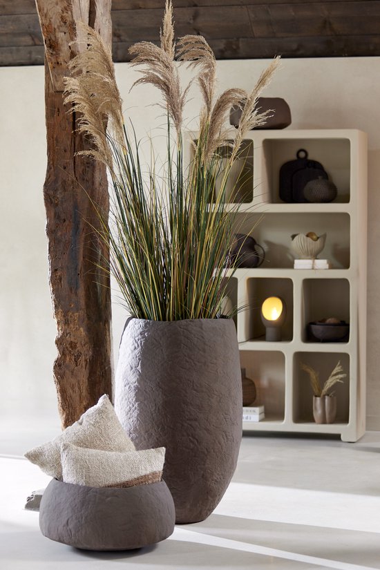 Light & Living - Vaas TINGRI - Ø59x90cm - Bruin | bol