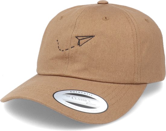 Hatstore- Tiny Paper Plane Tan Dad Cap - Abducted Cap | bol