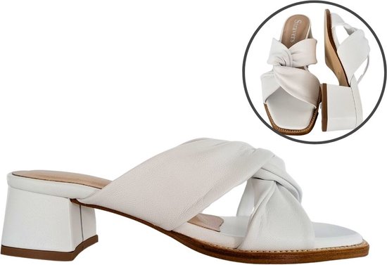 Stravers- Stijlvolle Slippers met Blokhakje Maat 43 Dames Grote Maten ...