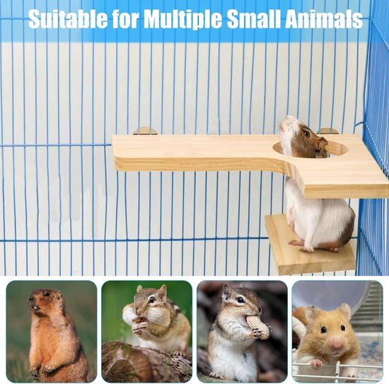 Hamster Accessoires Set van 5 Houten Hamster Speelgoed Natuurlijk ...