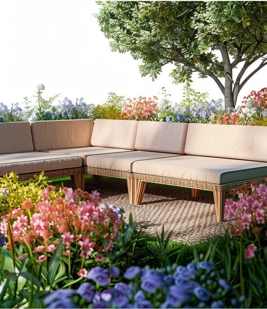 Tuinbank Patsy Hout Rotan 235 x 230 x 64,5 cm | bol