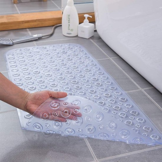 Badmat, antislip, 88 x 40 cm, badmat met zuignap, antislipmat, badkuip ...