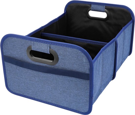Blauwe opvouwbare auto-organizer, kofferbakbox, duurzame antislip auto ...