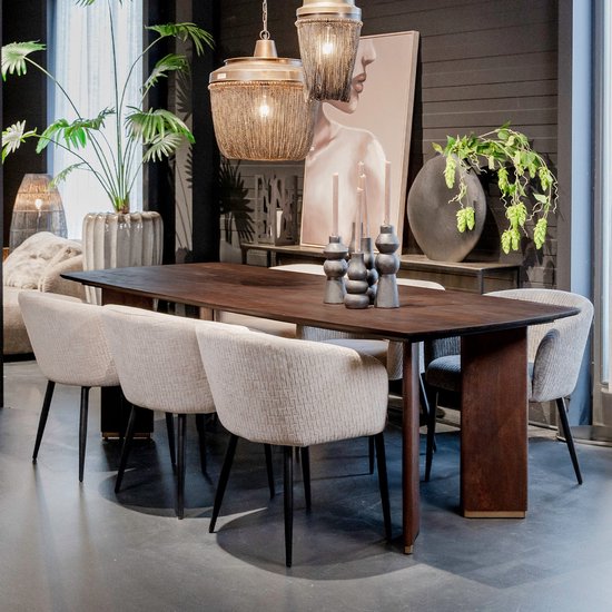 Eettafel Liber | Bruin Mangohout | bol