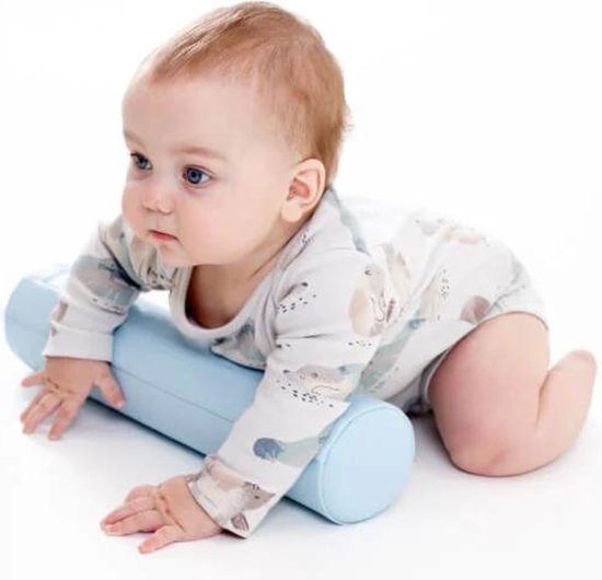 Kruiprol | Baby rol | Tummy roller | Kunstleer | Blauw | bol