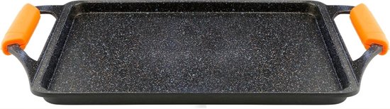 Ecochef Titan grillplaat, inductie bakplaat 37 X 25 cm, gegoten ...