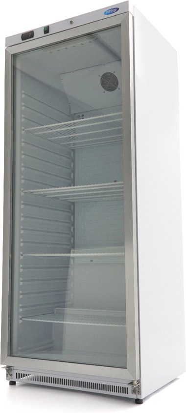 Maxima Koelkast 600 L Wit met Glazen Deur - 4 Verstelbare Roosters ...