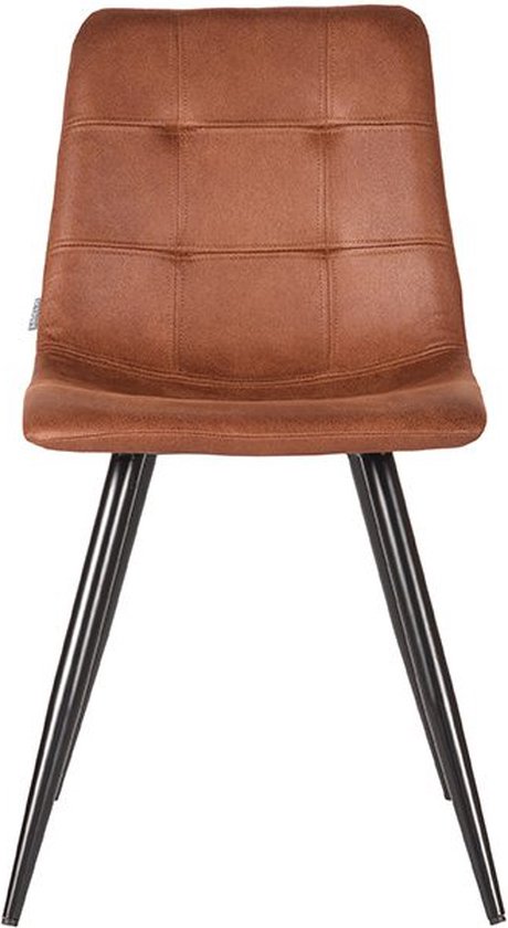 LABEL51 Jay Eetkamerstoel - Bruin - Microfiber | bol