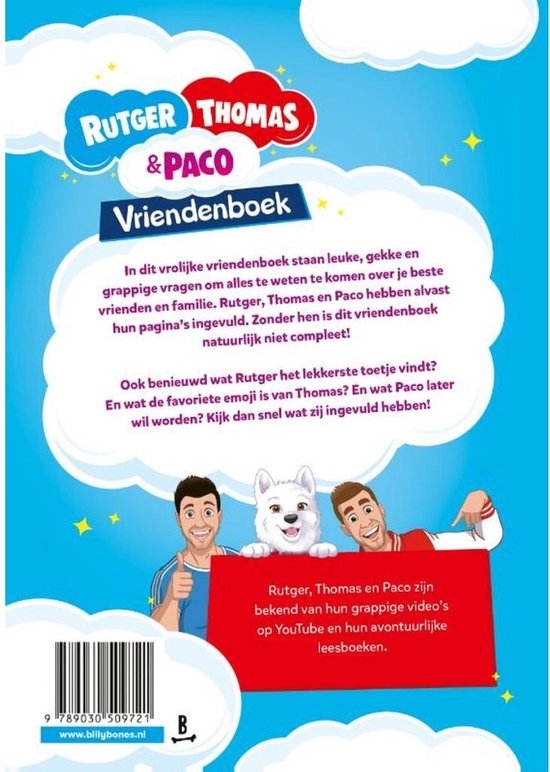 Rutger, Thomas & Paco - Rutger, Thomas & Paco Vriendenboek | bol