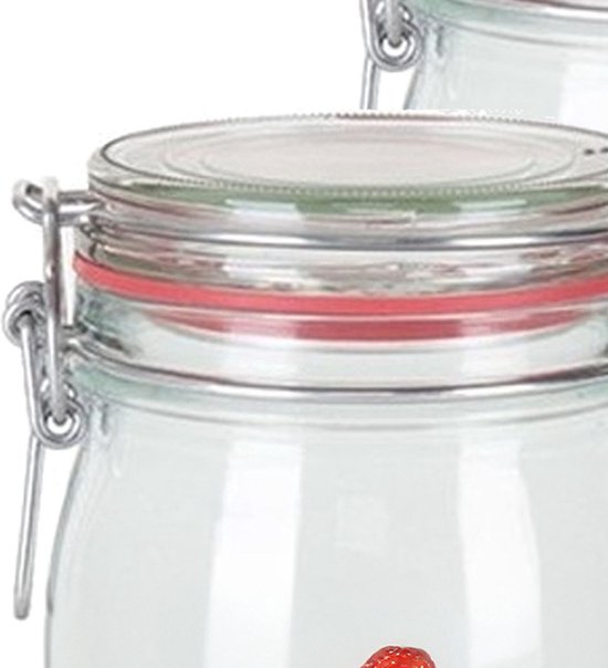 Weckpotten/inmaakpotten - set 4x stuks - 1000 ml/720 ml - glas - met ...