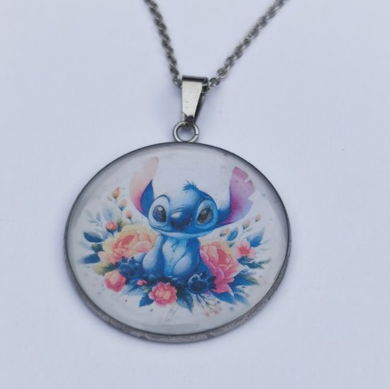 Lilo en Stitch Ketting - Disney - Ketting met Hanger - 30mm - Rvs ...