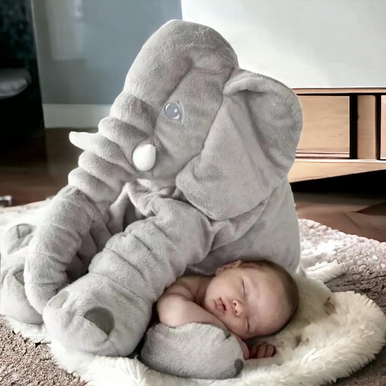 Klikkopers® - Olifant Knuffel - Olifant Kussen – Grote knuffel - Baby ...
