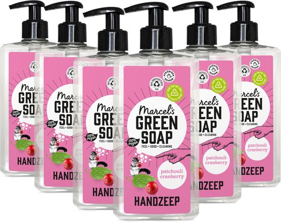 Marcel's Green Soap Handzeep - Patchouli & Cranberry - 6 x 500ml | bol