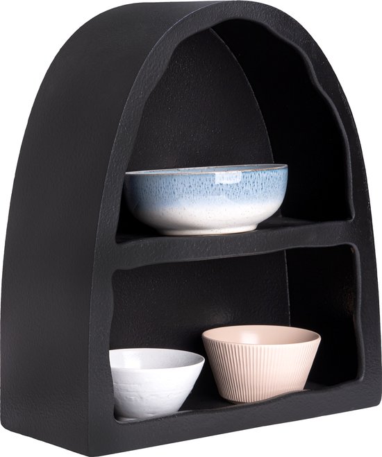 QUVIO Vakkenkast – Wandkastje – Wandkast – Vakkenkast zwart – Wandkast ...