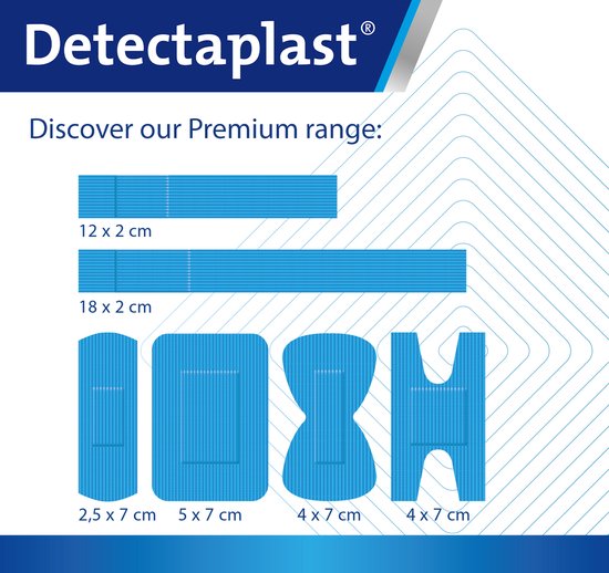 Detectaplast blauwe vlinderpleisters Premium, metaaldetecteerbare ...