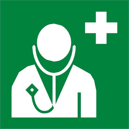 5 Stickers van 20 cm | Arts sticker, ISO 7010, E009 | bol