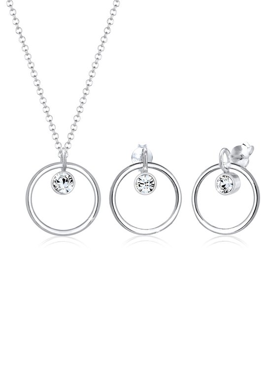 Elli - Sieraden Set - Dames Basis Cirkel Hanger Set Oor Hanger met ...