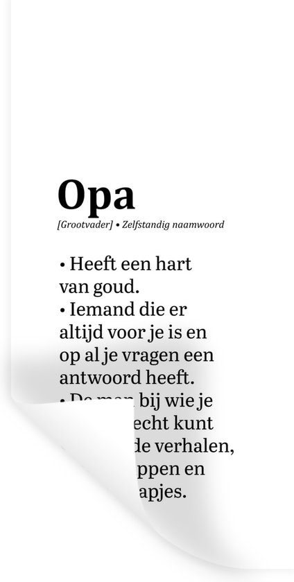 Muurstickers - Sticker Folie - Spreuken - 'Opa' - Quotes - 60x120 cm ...