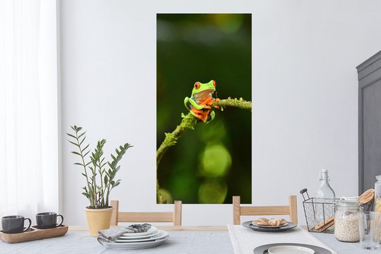 Muurstickers - Sticker Folie - Kikker - Takken - Groen - 60x120 cm ...