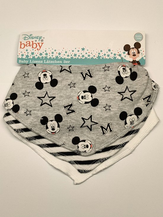 Disney Baby set van 3 slabbetjes Mickey Mouse | bol.com