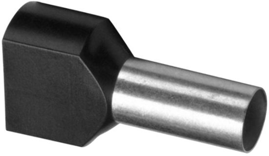Duo Adereindhuls geisoleerd 1,5mm² - per 100 stuks - Zwart | bol