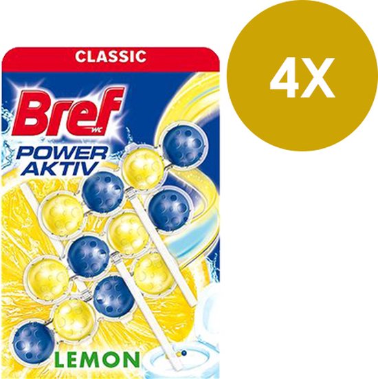 Bref Wc Power Active Toiletblok Lemon - 4 x 3 stuks | bol.com