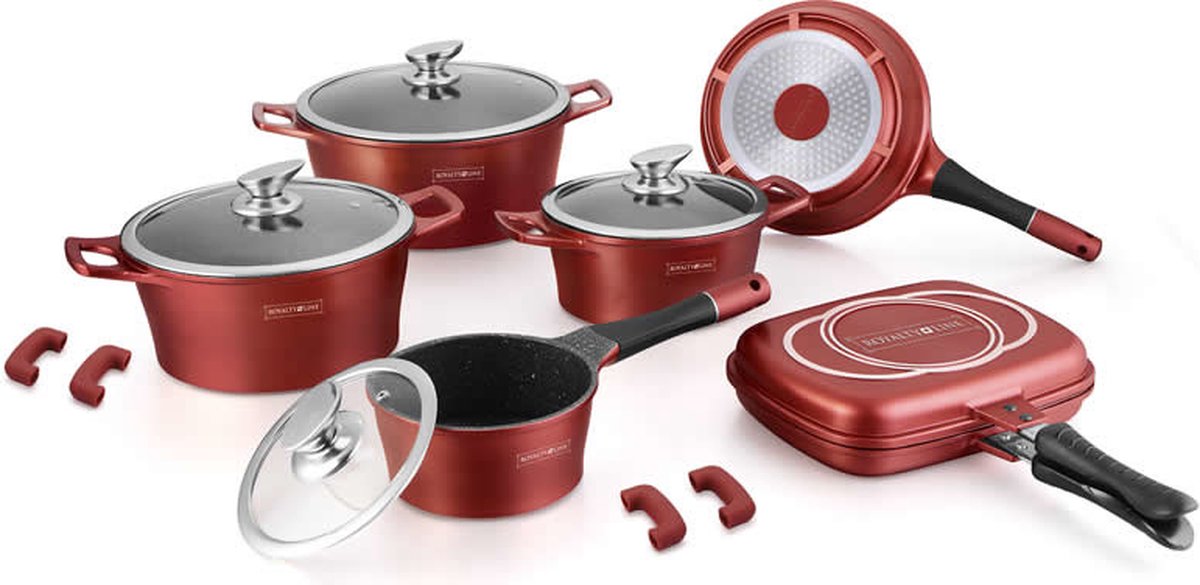 Royalty Line Pannenset - Pannenset Inductie - 15-Delige Koekenpannenset ...