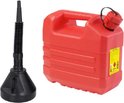 Jerrycan rood voor olie en brandstof van 10 liter met een handige grote ...