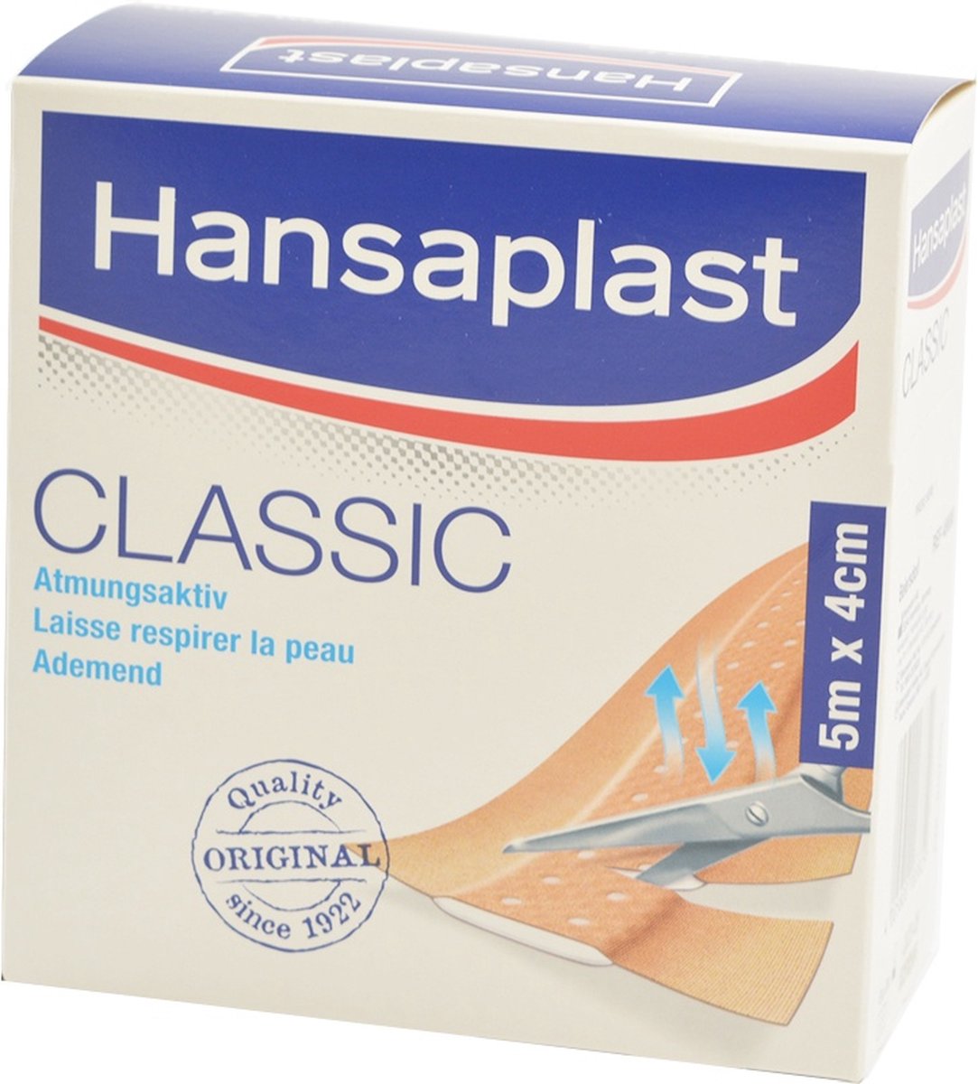 Hansaplast Pleister rol Classic 5 m x 4 cm | bol.com