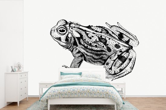 Behang - Fotobehang Retro - Kikker - Dieren - Breedte 525 cm x hoogte ...